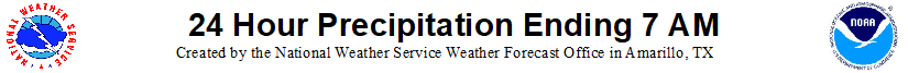 NWS Amarillo 24 Hour Precipitation Map
