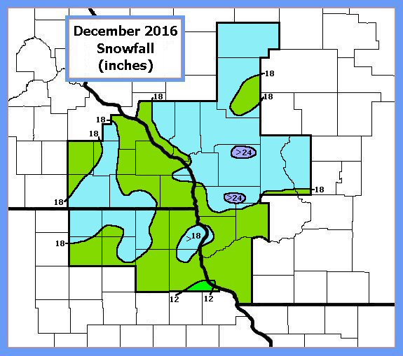 Precipitation Summary for December 2016