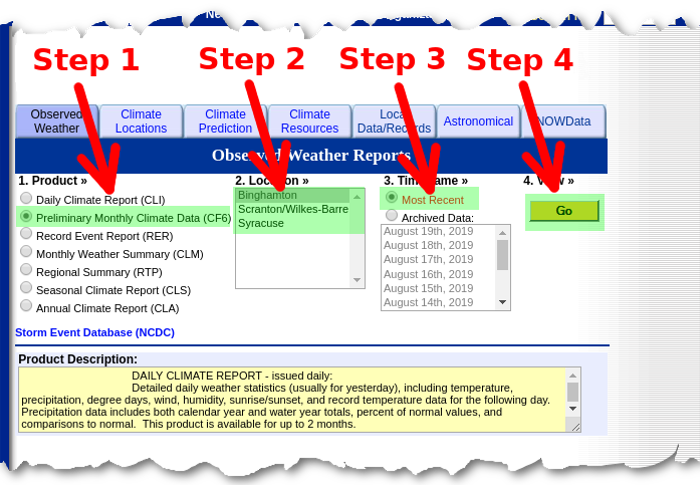 Local Climate Data FAQ - CF6