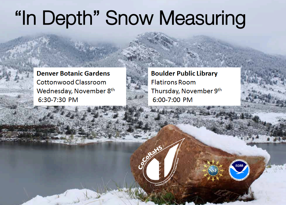 Help us measure rain and snow! CoCoRaHS training sessions this week in ...