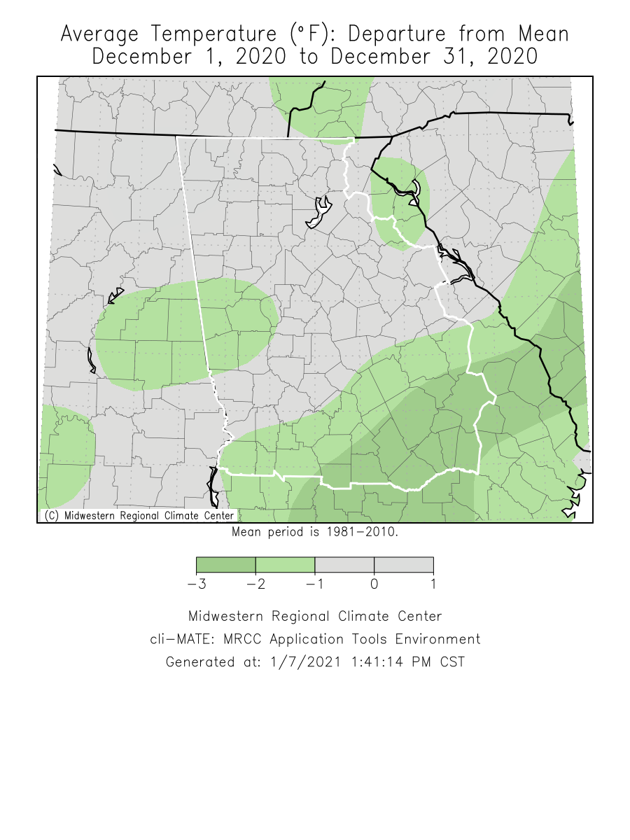 December 2020 Climate Summary