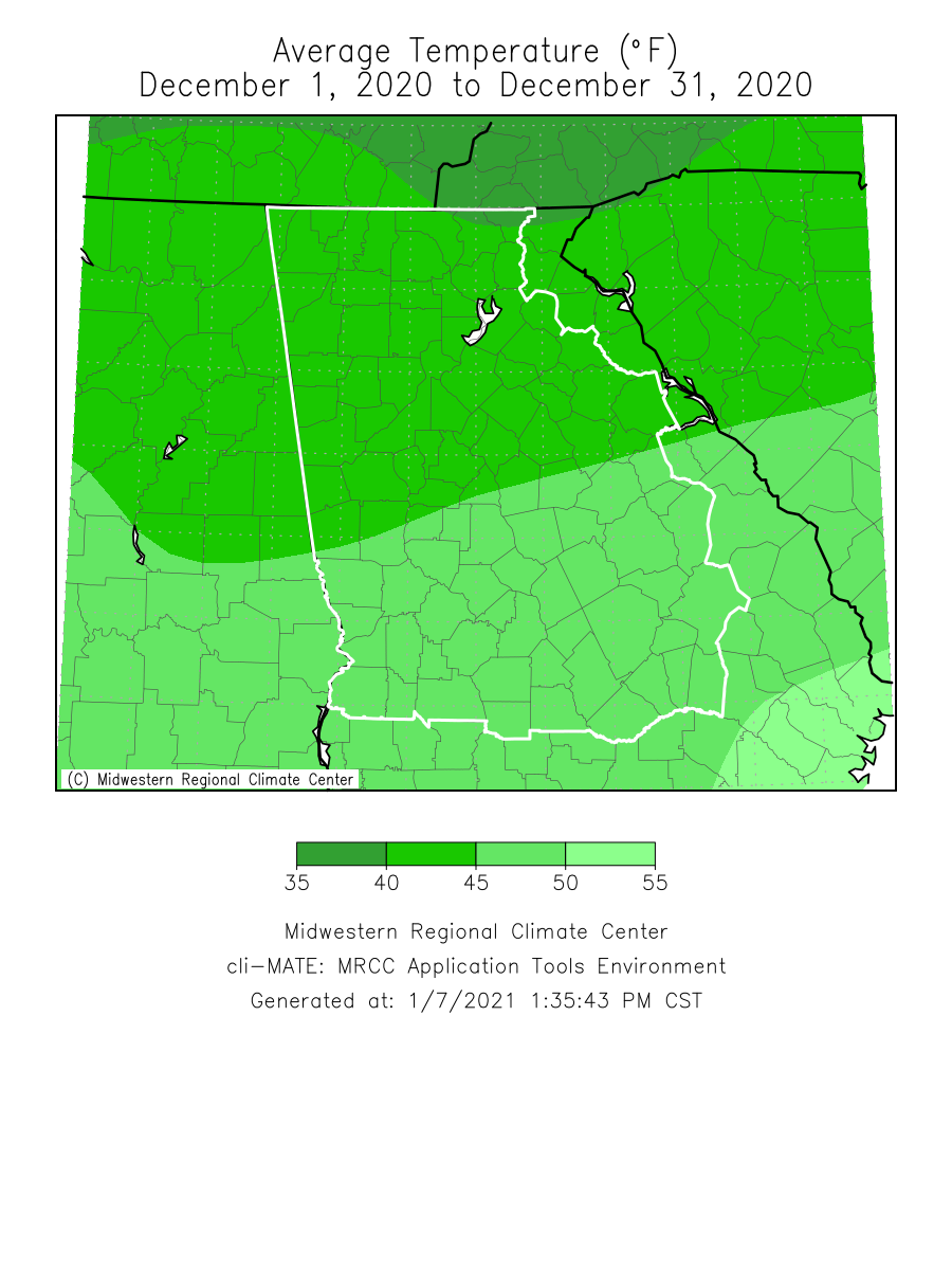 December 2020 Climate Summary
