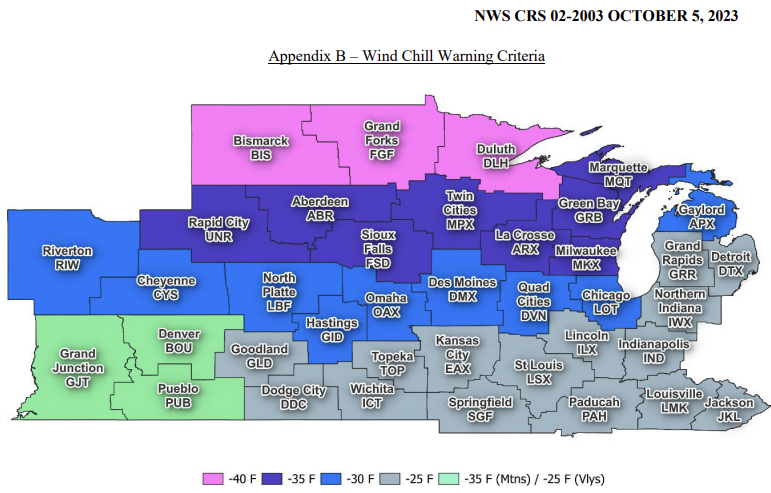 WFO FGF Watch, Warning, Advisory Criteria