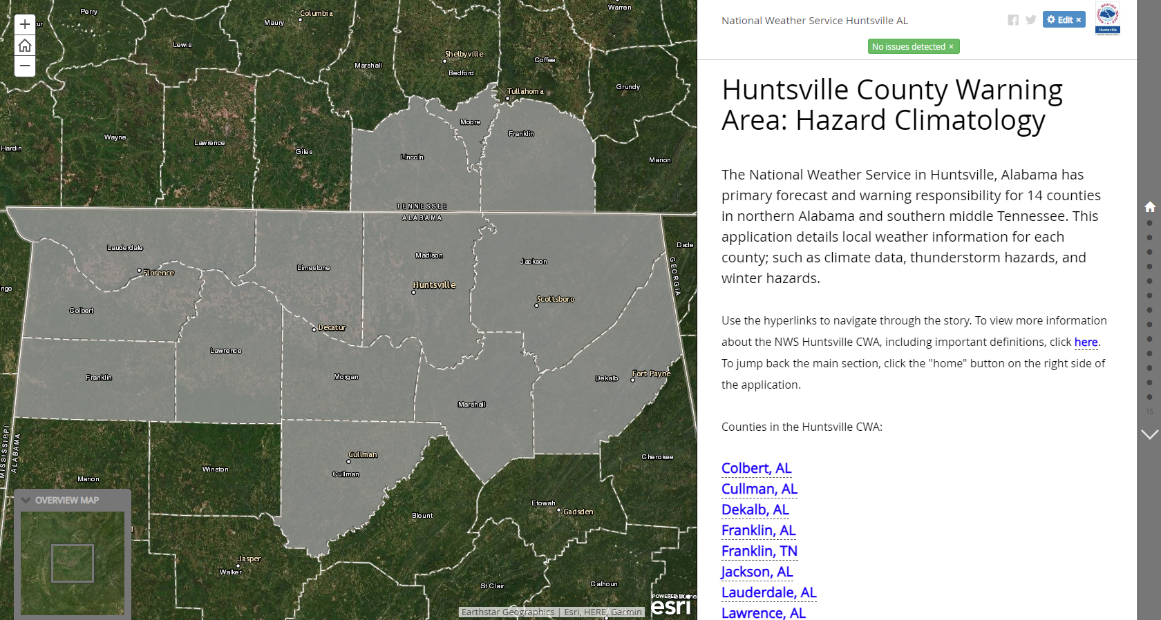 NWS Huntsville GIS Page