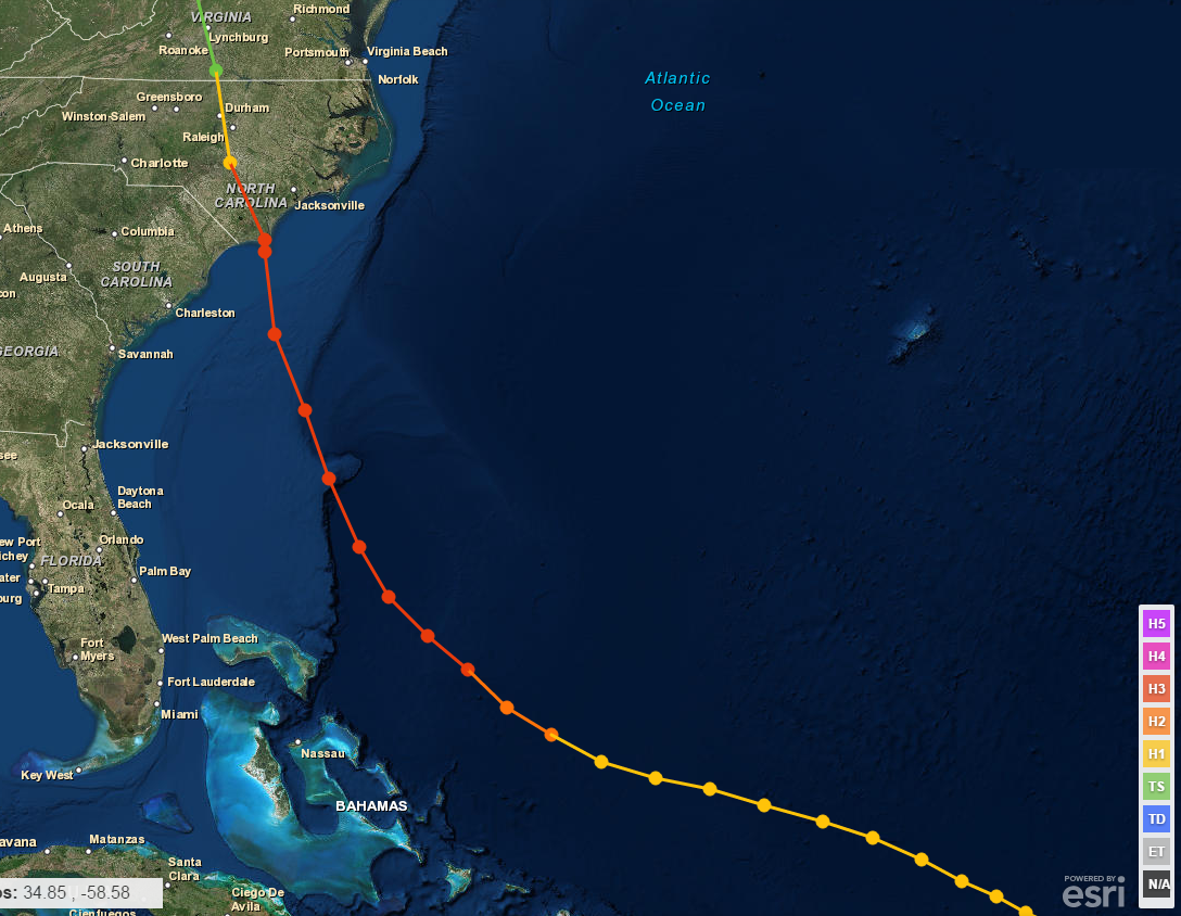 Hurricane Fran: September 5, 1996