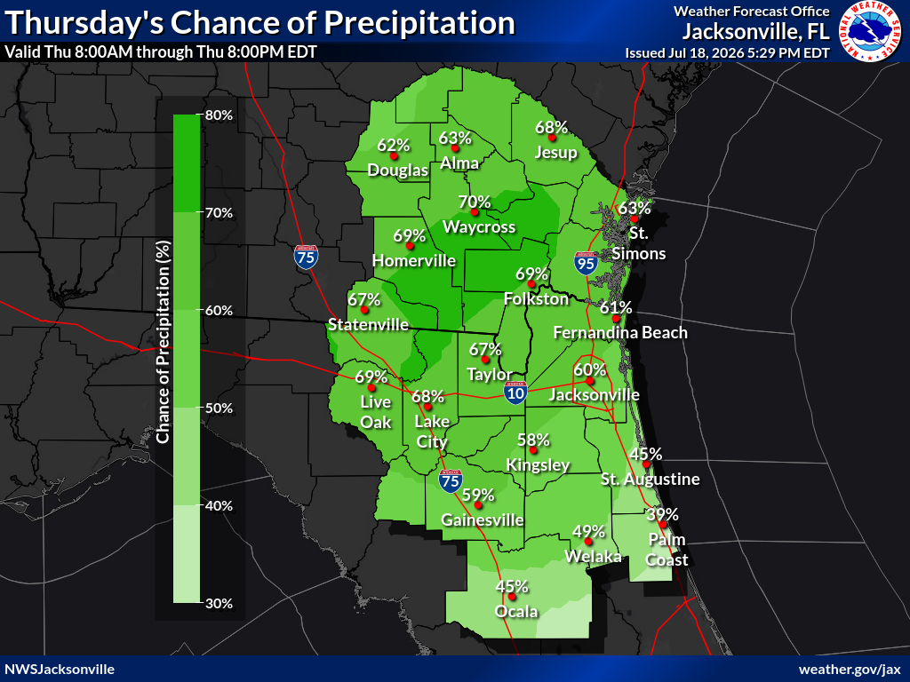 Jacksonville Weather Radar NWS Weather Radar: Track Florida Storms,