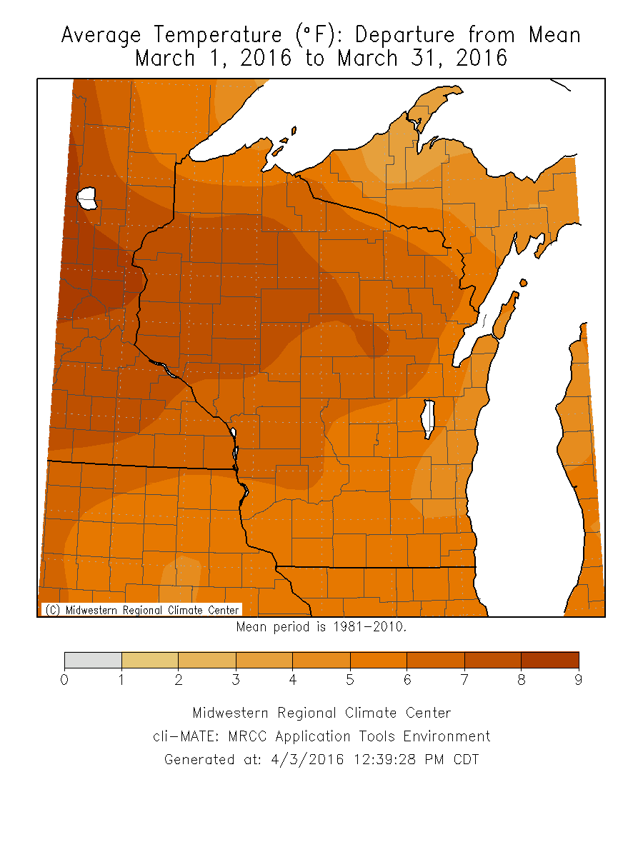March 2016 Monthly Climate Summary