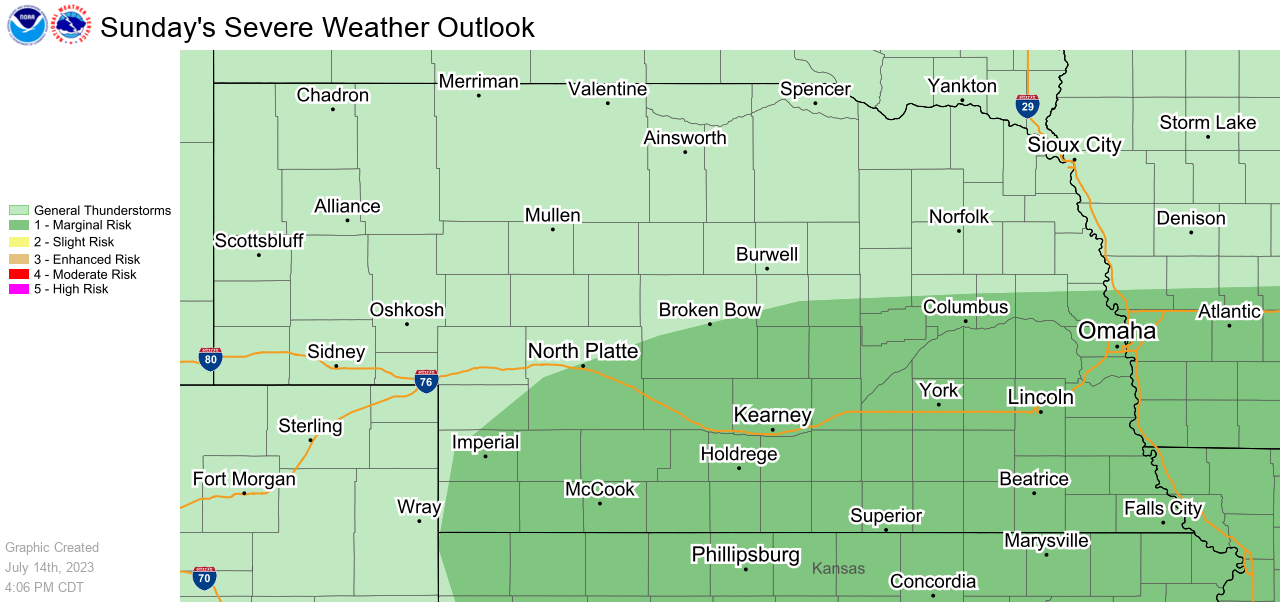 Nebraska State Weather Graphics