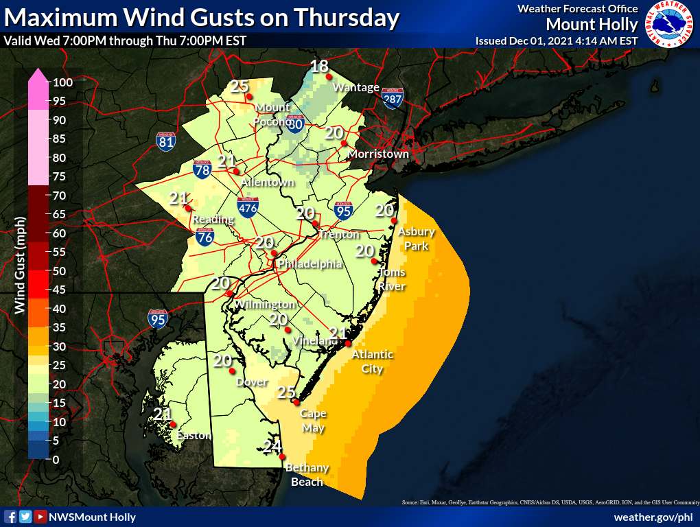 WFO PHI Area Forecast Graphics